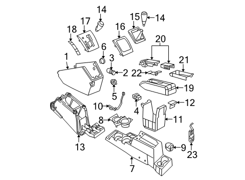 5189965AA - Genuine Mopar Slide-Console
