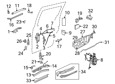 68030379AF - Genuine Mopar Latch-Sliding Door