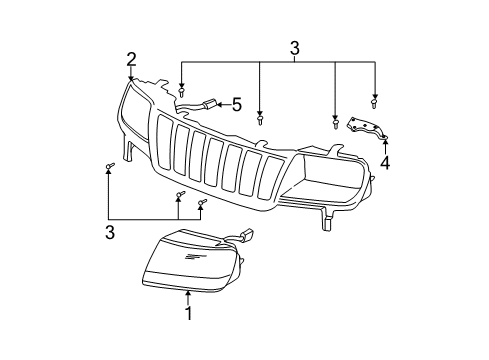 55156753AD - Genuine Mopar Support-HEADLAMP Panel
