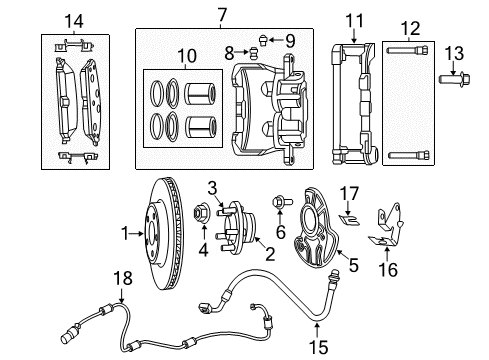 68269953AA - Genuine Mopar Front Disc Brake Pad Kit