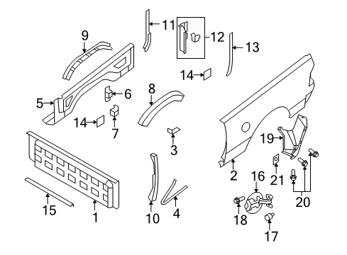 68212331AA - Genuine Mopar Panel-Box Side Outer