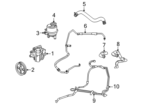 68143979AB - Genuine Mopar Hose-Power Steering Return
