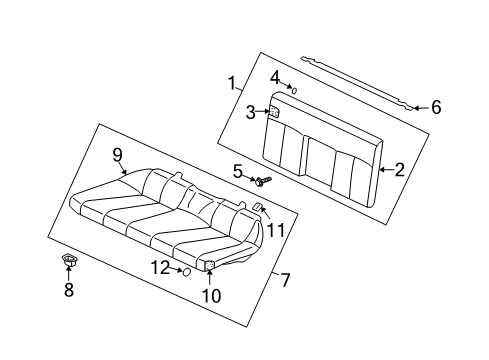 MN121068 - Genuine Mopar STOP/BUMP-Rear Seat