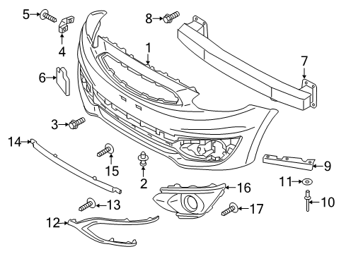 6400J139 - Genuine Mopar Bracket-Front Bumper Side