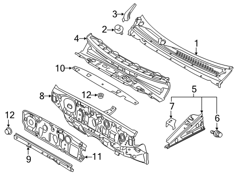 5230D250 - Genuine Mopar ISOLATOR-COWL Top