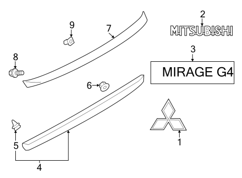 7415A389 - Genuine Mopar NAMEPLATE-Three-Dia
