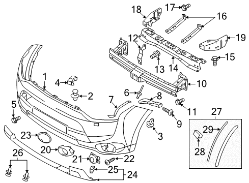 6400H568 - Genuine Mopar Reinforce-Front Bumper