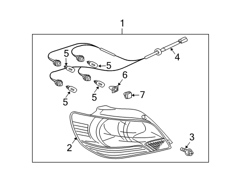 MS820026 - Genuine Mopar Bulb-Tail Lamp
