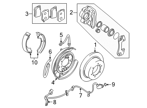 MR307413 - Genuine Mopar CALIPER K-Rear Brake