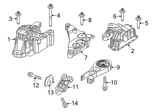 68493526AA - Genuine Mopar Bracket-Transmission Mount