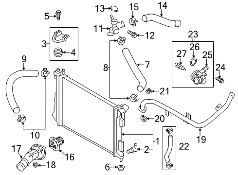 256312B050 - Genuine Mopar COOLANT I-COOLANT Inlet