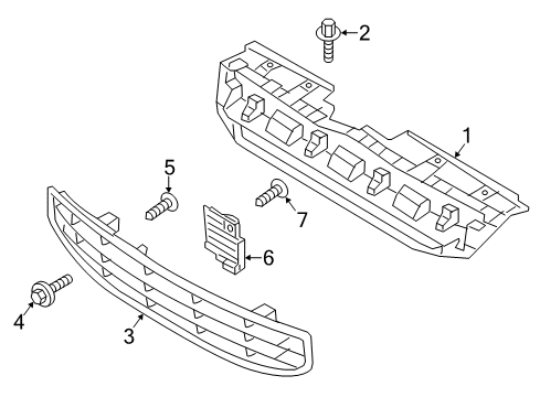 6400D370 - Genuine Mopar Grille-Front Bumper