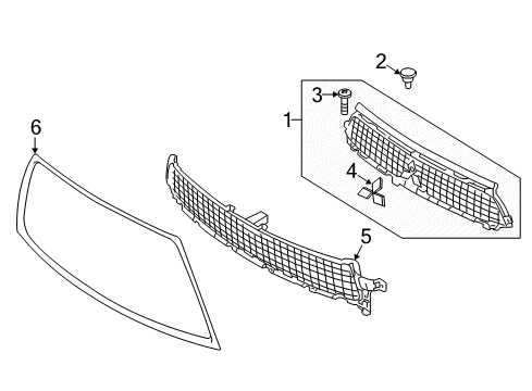 6402A199 - Genuine Mopar Grille-Front Bumper