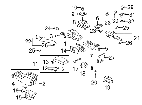 8011A408 - Genuine Mopar Lever-Floor Console Lid Lock