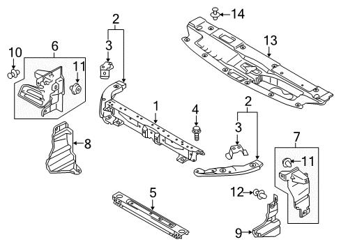 6400D586 - Genuine Mopar Bracket-Radiator Grille