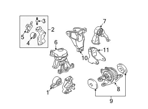 MR234838 - Genuine Mopar Bracket-T/M Mounting Body Side