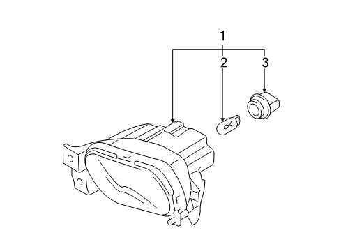922011E000 - Genuine Mopar Assembly Front Fog LH