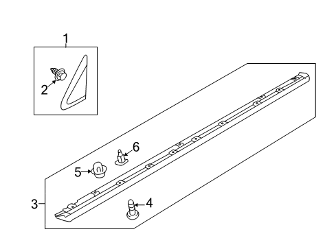 7405A565 - Genuine Mopar Molding-Front Pillar