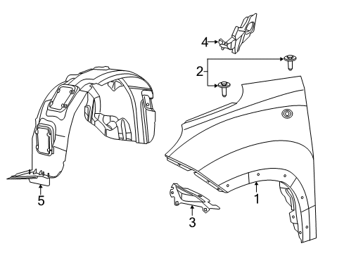 68478755AA - Genuine Mopar WHEELHOUSE