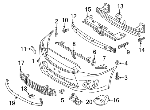 6400A823 - Genuine Mopar Beam-Front Bumper