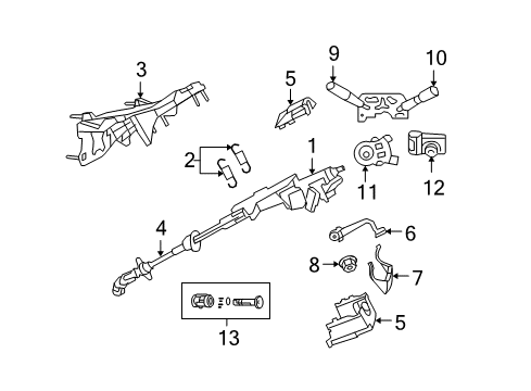 5057620AB - Genuine Mopar Steering Column Intermediat Shaft