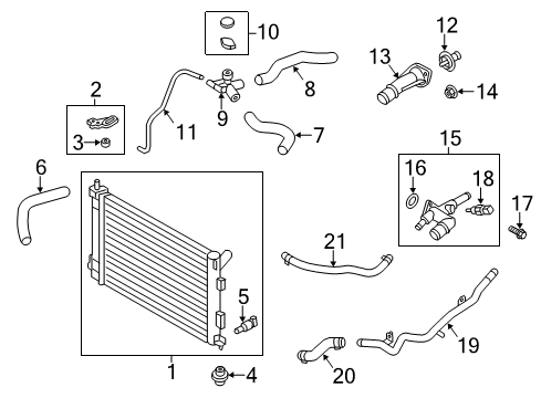 253351P000 - Genuine Mopar Radiator Mounting Upper