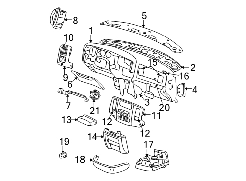 5GT31WL8AC - Genuine Mopar Instrument Panel Cover