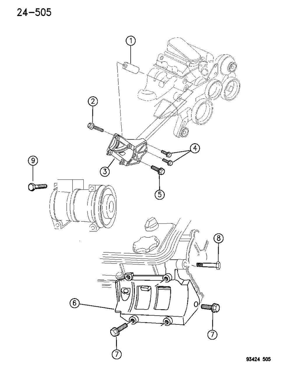 4573256 - Genuine Mopar Bracket A/C Compressor Mount