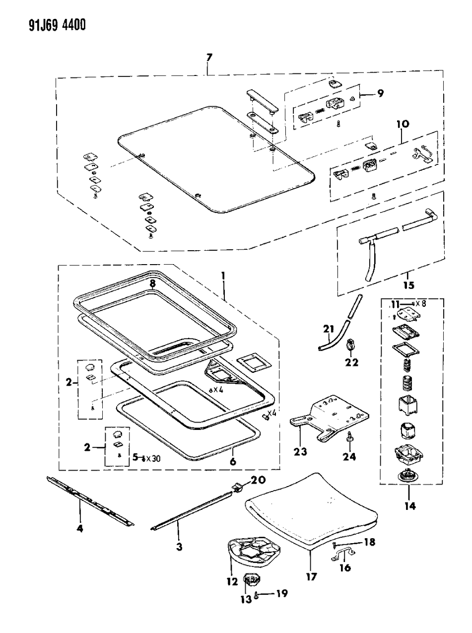 83501049 - Genuine Mopar Seal-FLANGE (SUNROOF)