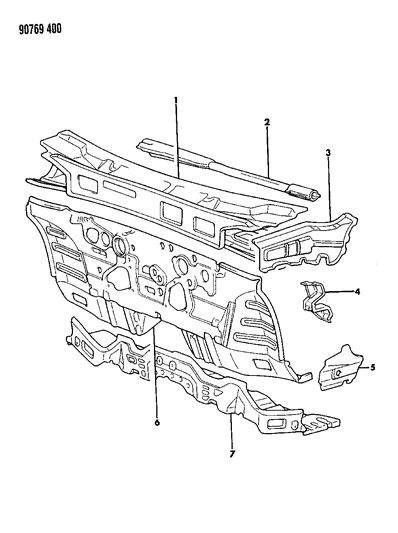 Cowl & Dash Panel - 1990 Dodge Colt