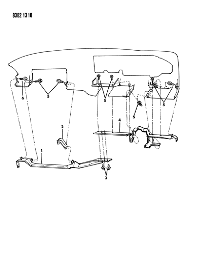 Instrument Panel Reinforcement - 1988 Dodge W250