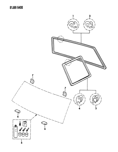 Seals - Quarter & Lift Door Window - 1985 Jeep Cherokee