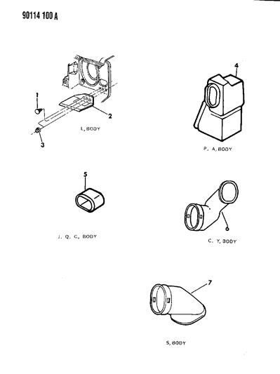 Fresh Air Intake System - 1990 Dodge Daytona