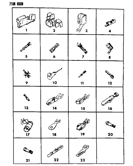 Terminal Chart - 1987 Dodge Omni