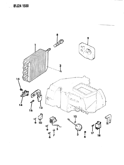 Core, Evaporator - 1986 Jeep Comanche