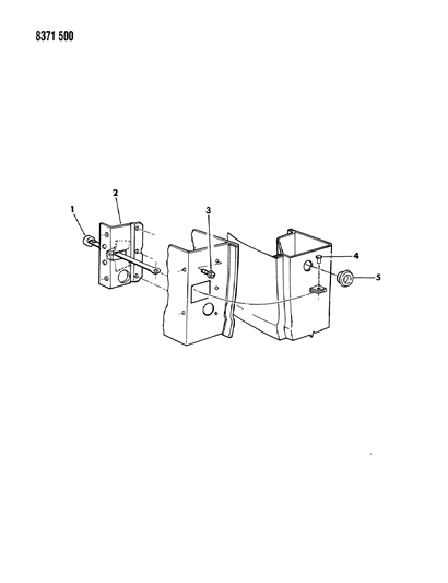 Door, Cargo Check Arm - 1988 Dodge Ram Van