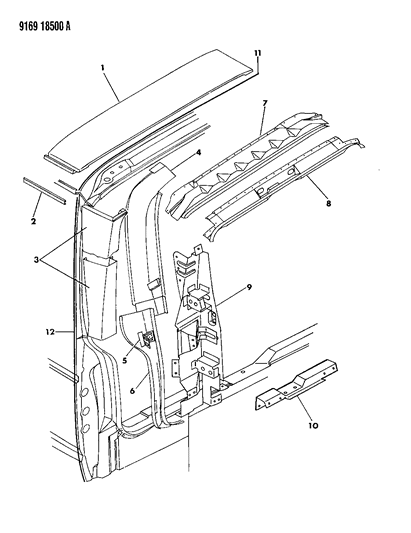 Panel & Extension - 1989 Dodge Caravan