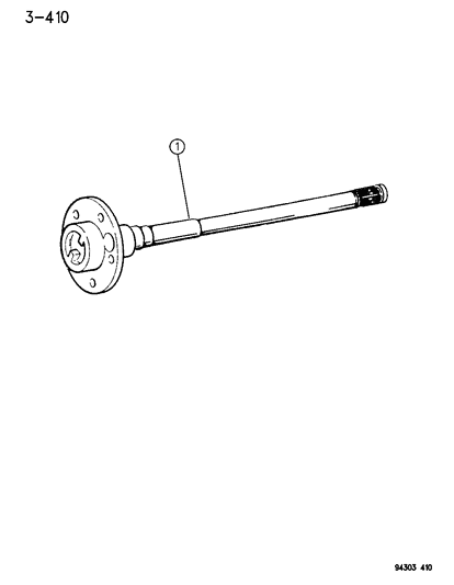 Shaft - Rear Axle - 1995 Dodge Ram 1500