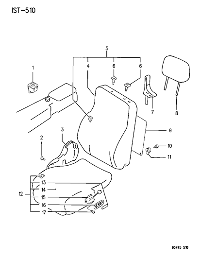 Front Seat - Power Left - 1996 Dodge Stealth