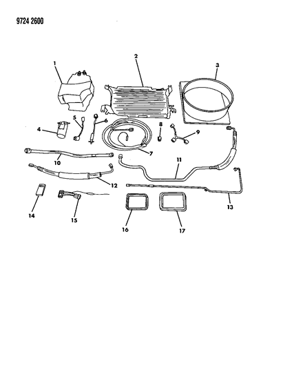 Air Conditioner Unit With Plumbing And Electrical - 1989 Dodge Ram 50