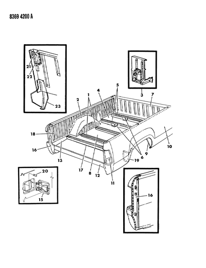 Express Box Sweptline - 1988 Dodge D150