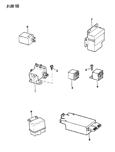 Relays of Electrical - 1986 Jeep Wrangler