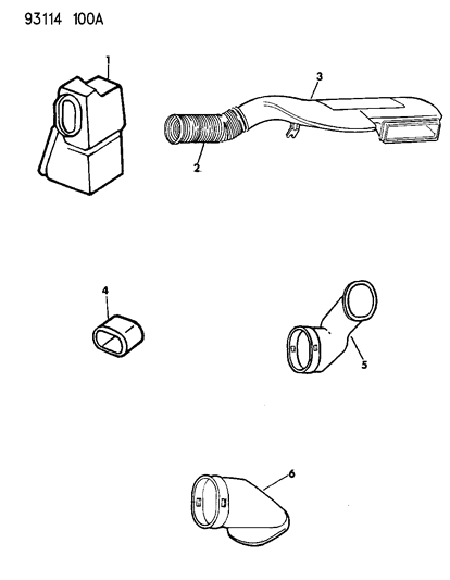 Fresh Air Intake System - 1993 Dodge Caravan