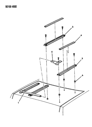 Deck Lid Rack - 1990 Dodge Spirit
