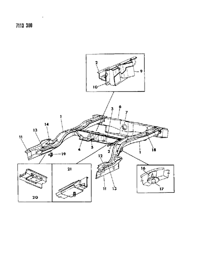 Frame Rear - 1987 Dodge Daytona