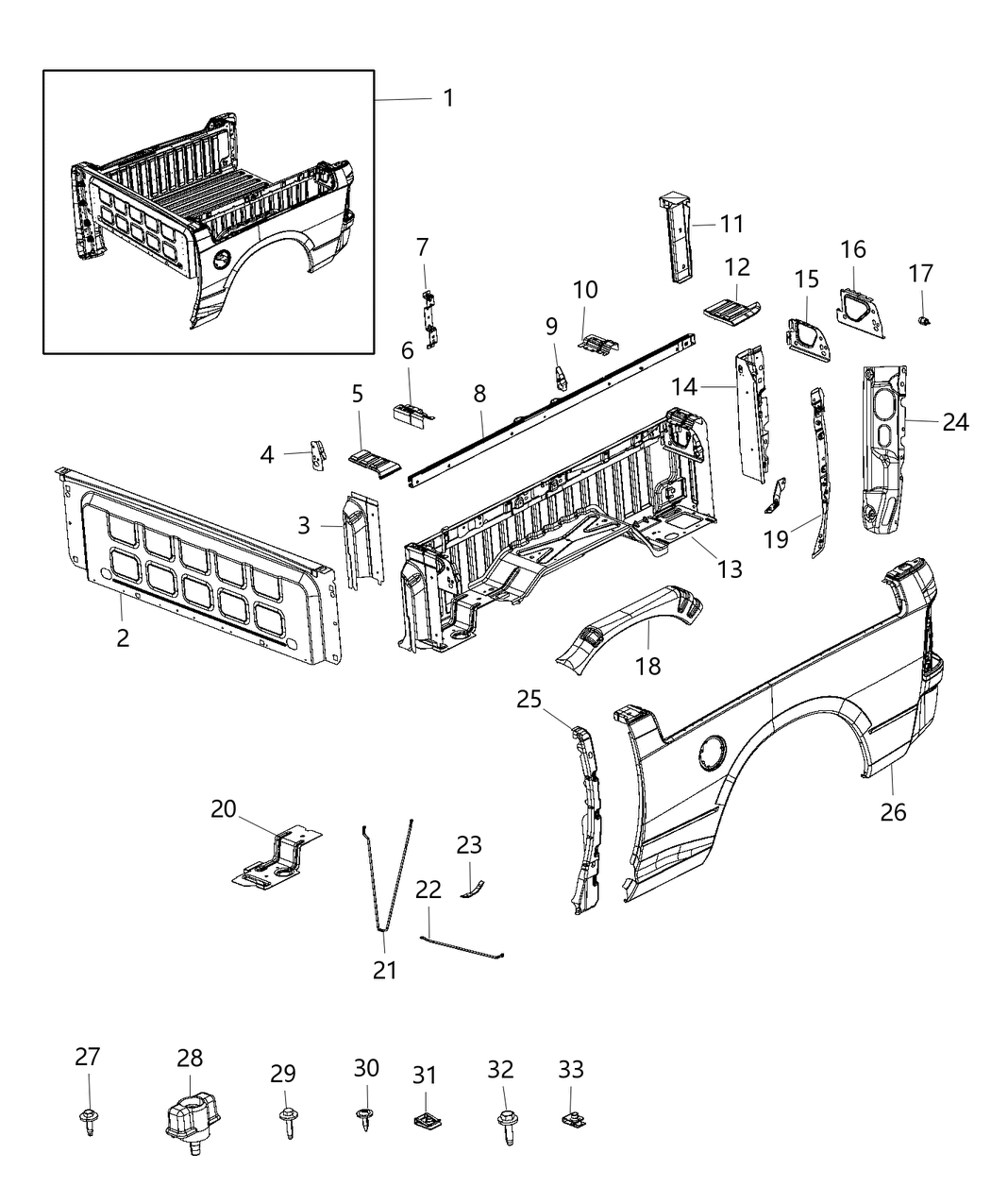 68054899AD - Genuine Mopar Box-Pickup