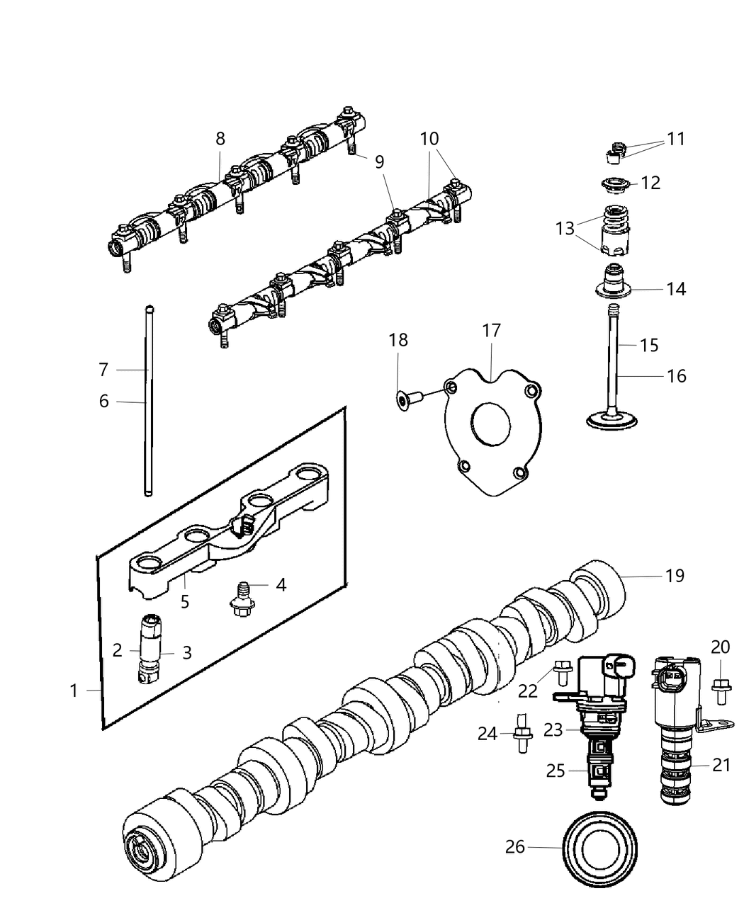 68279273AA - Genuine Mopar Engine Camshaft
