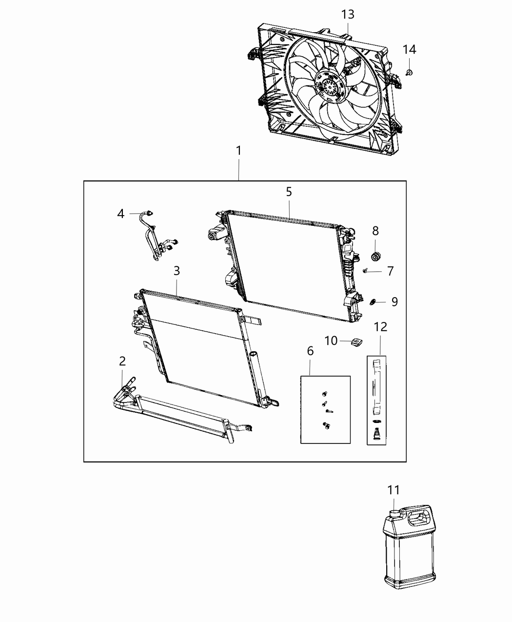 68275634AC - Genuine Mopar Radiator Cooling