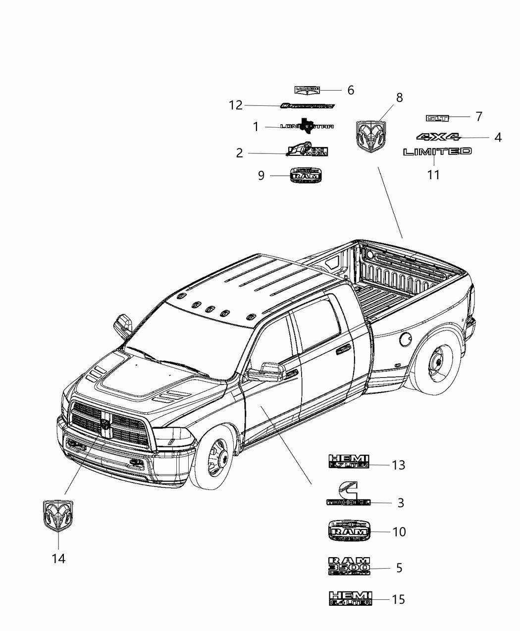 68154708AA - Genuine Mopar Nameplate