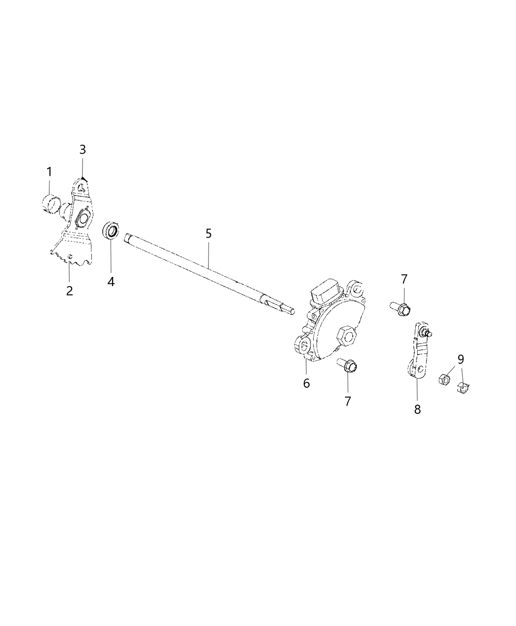 68244582AB - Genuine Mopar Shaft-Manual Lever